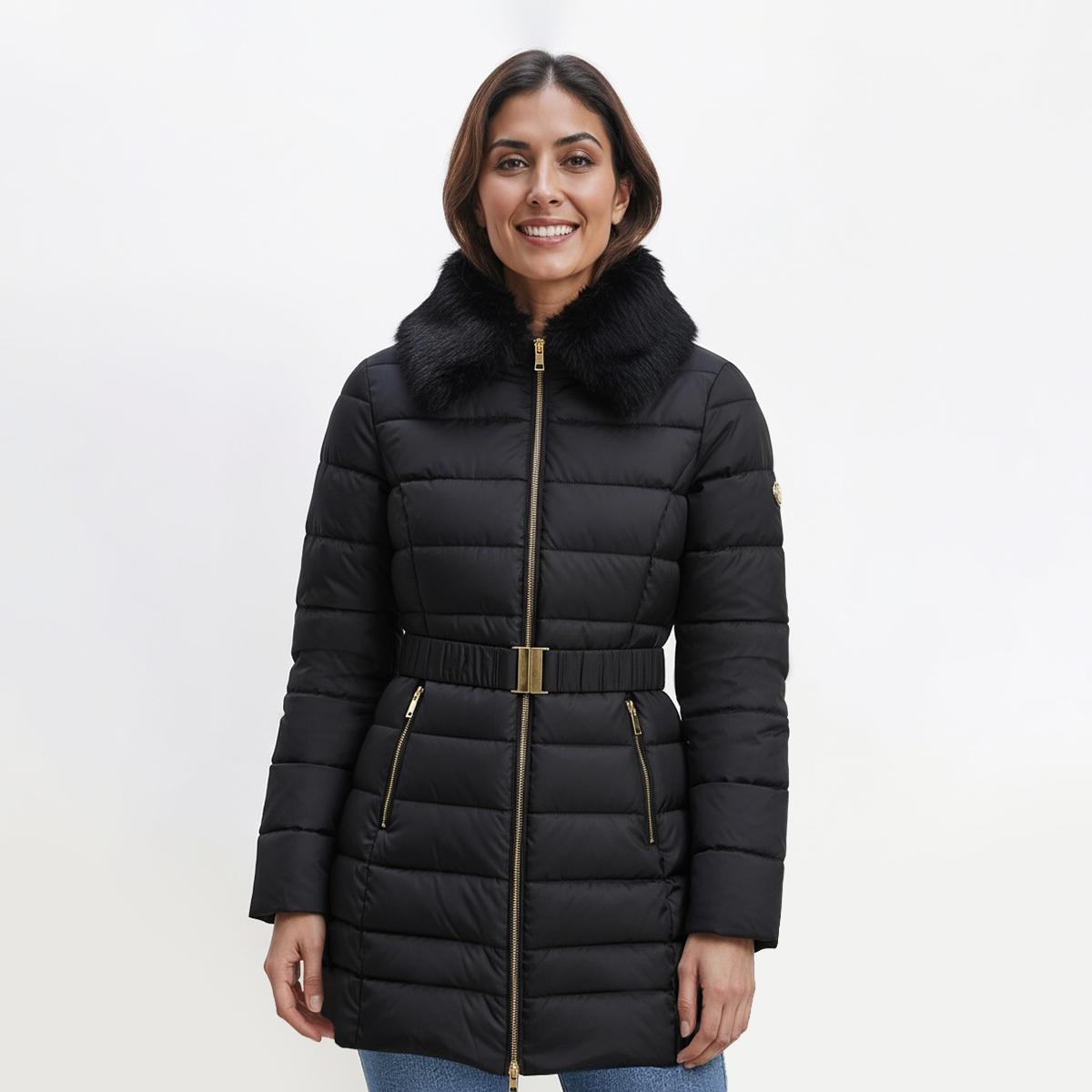 Click here for Womens Michael Kors Belted Walker with Faux Fur Cl... prices